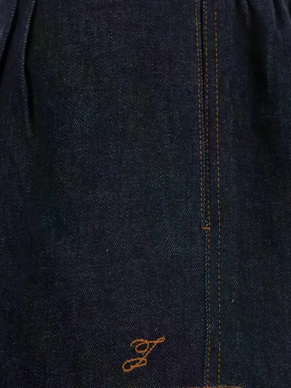 Jacquemus Denim Pleated Shorts - Blue