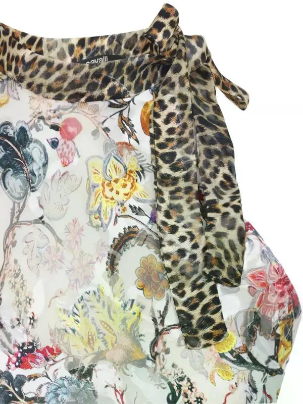 Roberto Cavalli Contrast-print Top
