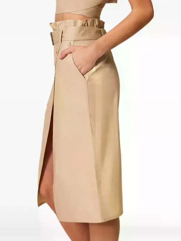 TWINSET Recycled Poplin Midi Skirt