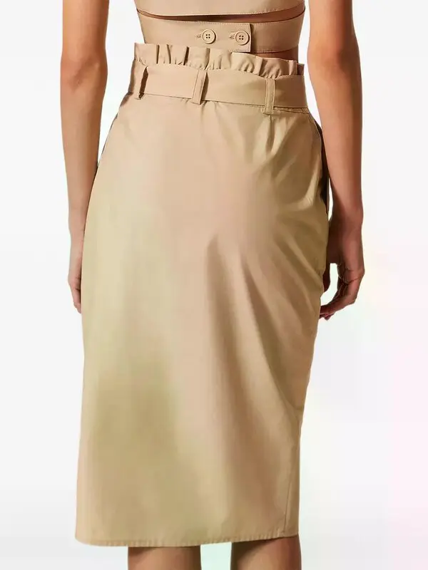 TWINSET Recycled Poplin Midi Skirt
