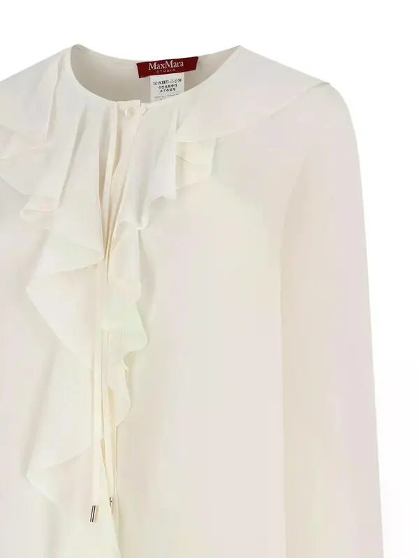 Max Mara Ruffled Blouse - Neutrals