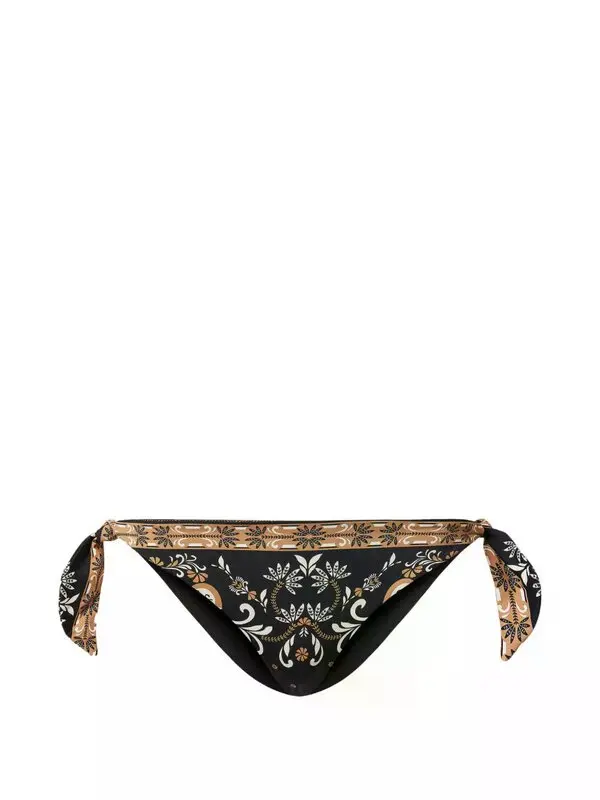 TWINSET Foulard-print Bikini Bottom - Black