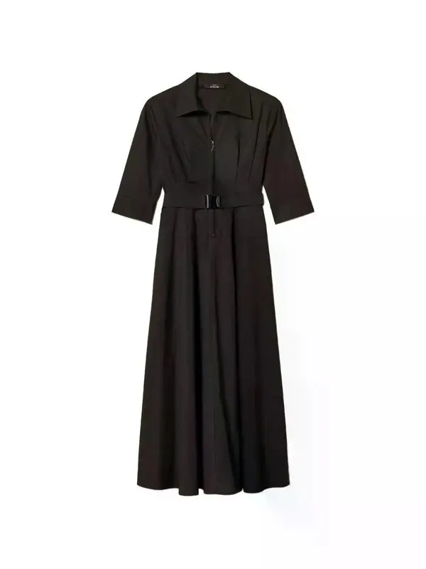 TWINSET Long Poplin Dress With Belt