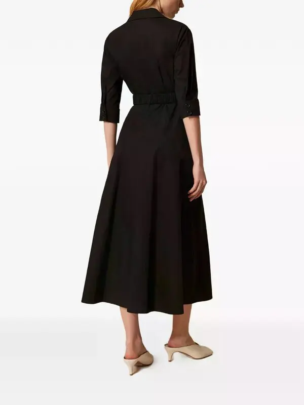 TWINSET Long Poplin Dress With Belt