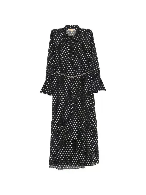 Michael Kors Polka-dot Bow Maxi Dress
