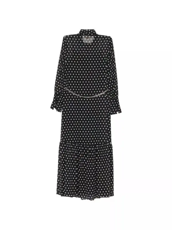 Michael Kors Polka-dot Bow Maxi Dress