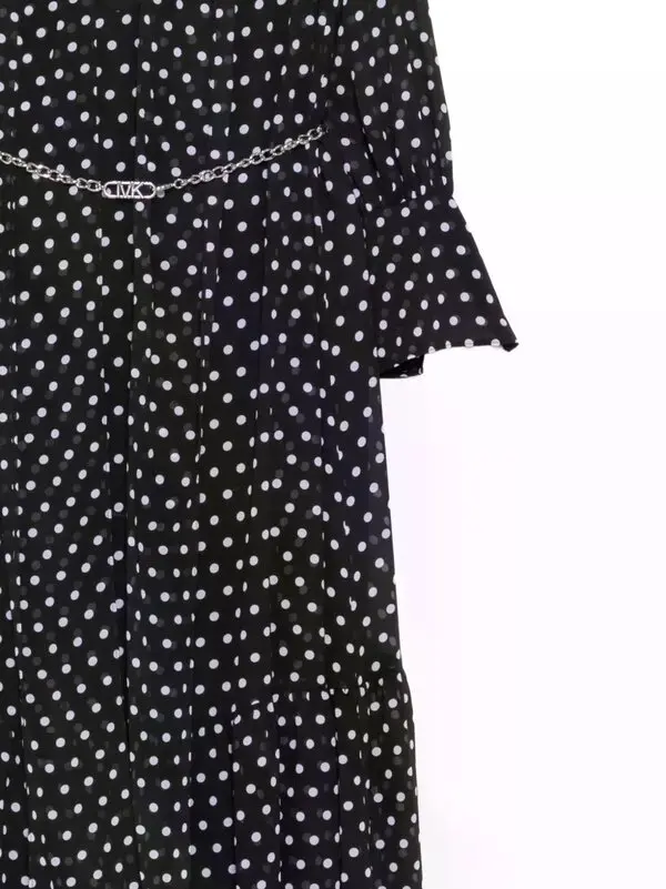 Michael Kors Polka-dot Bow Maxi Dress