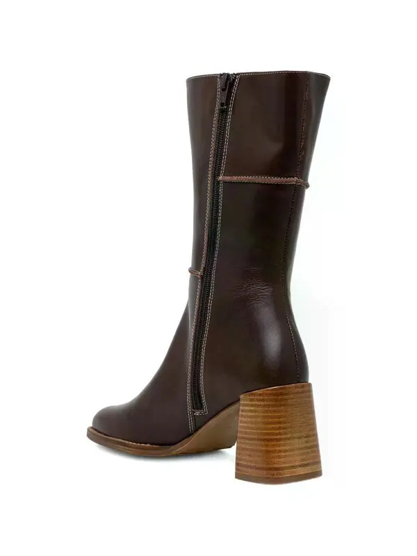 BILLI BI Panelled Boots With Block Heel