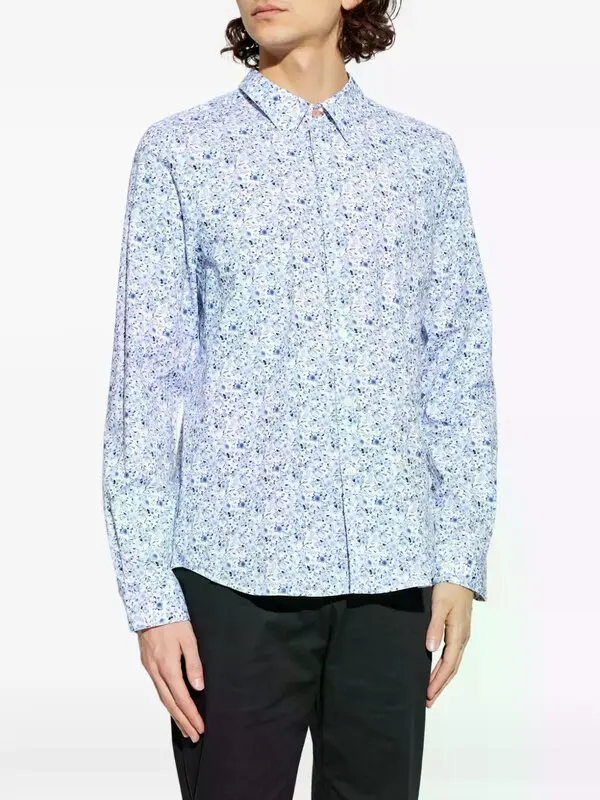 Paul Smith Floral-print Shirt - Blue