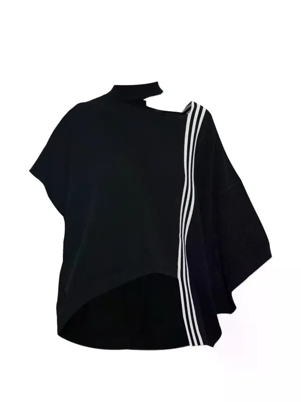 Y3 Three-stripe Cut-out T-shirt - Black