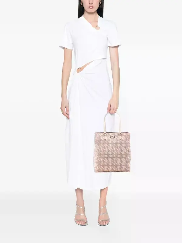 Fendi 2000-2010 Zucchino Canvas Tote - Pink