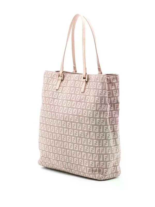 Fendi 2000-2010 Zucchino Canvas Tote - Pink