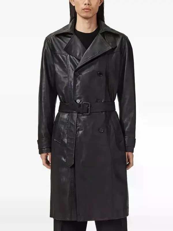 ALLSAINTS Kellett Leather Trench Coat