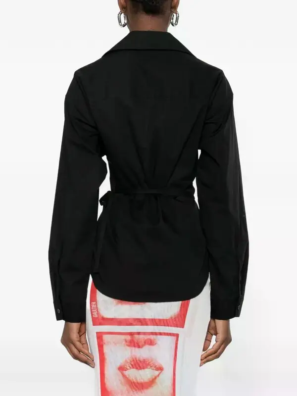 DIESEL® Tie-detailed Collared Shirt - Black