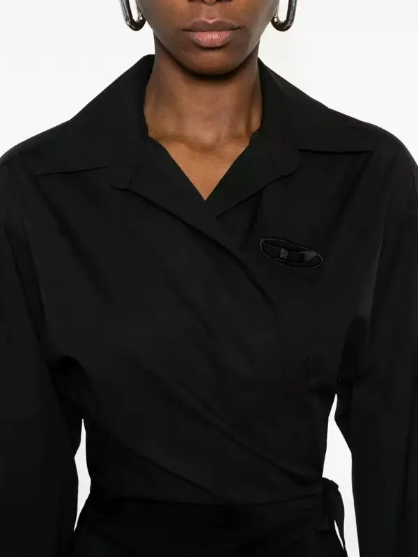 DIESEL® Tie-detailed Collared Shirt - Black