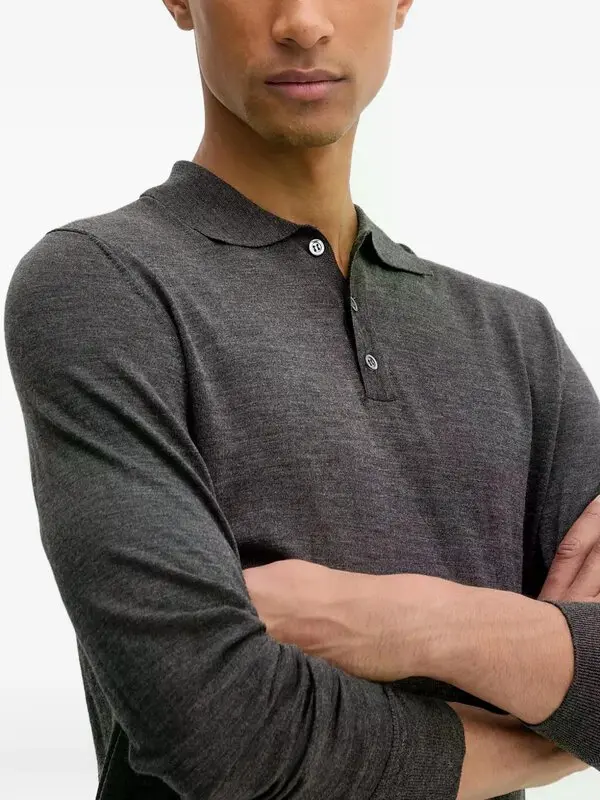 Barena Venezia Long-sleeve Polo Shirt - Grey