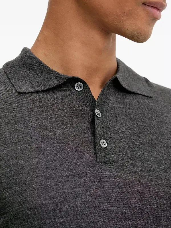 Barena Venezia Long-sleeve Polo Shirt - Grey