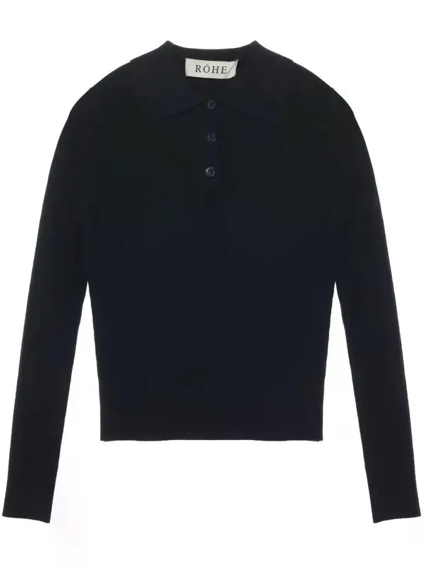 RÓHE Long-sleeve Polo Shirt