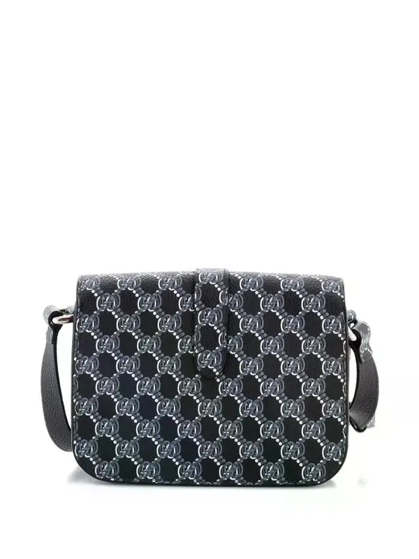 Gucci Front Buckle Gg Shadow Coated Canvas Mini Crossbody Bag
