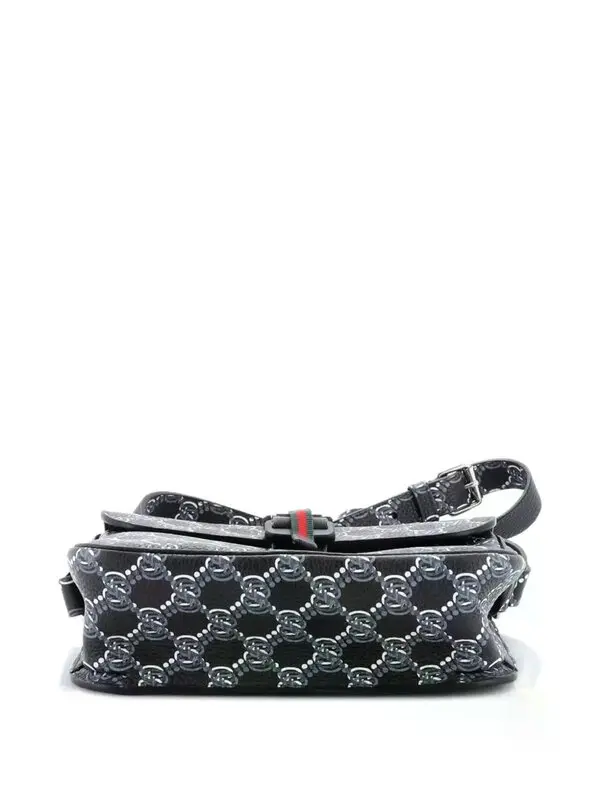 Gucci Front Buckle Gg Shadow Coated Canvas Mini Crossbody Bag