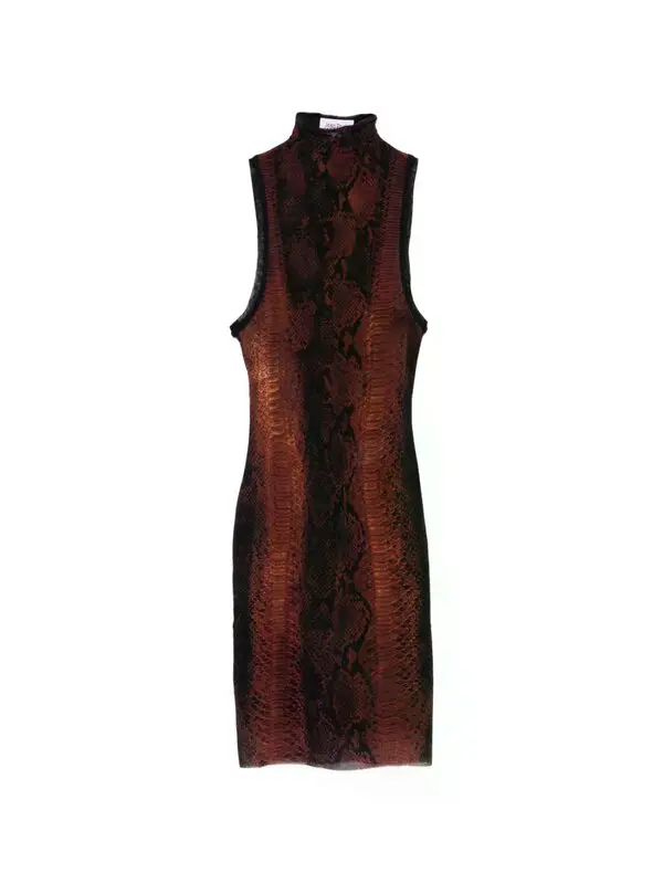 JEAN PAUL GAULTIER Snake-pattern Mini Dress - Brown