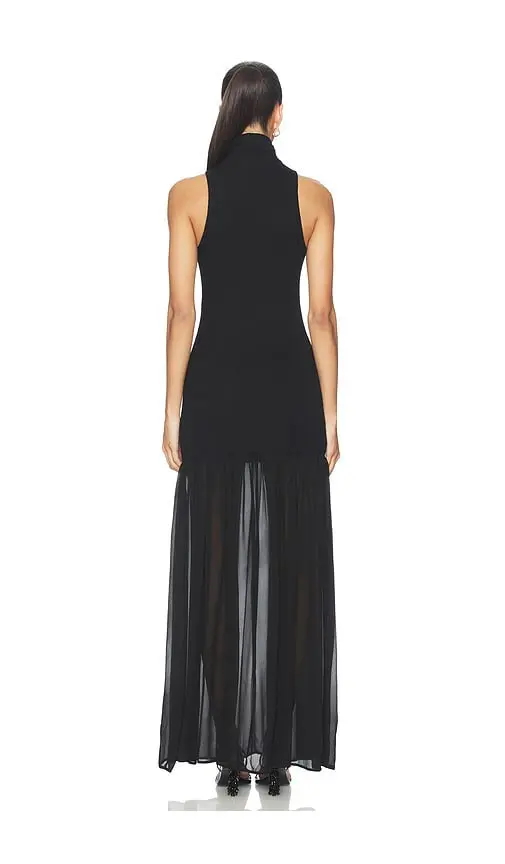 Enza Costa Airy Halter Turtleneck Dress