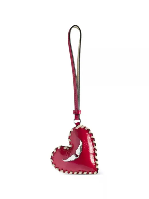 Zadig&Voltaire Heart Braided Keyring - Red