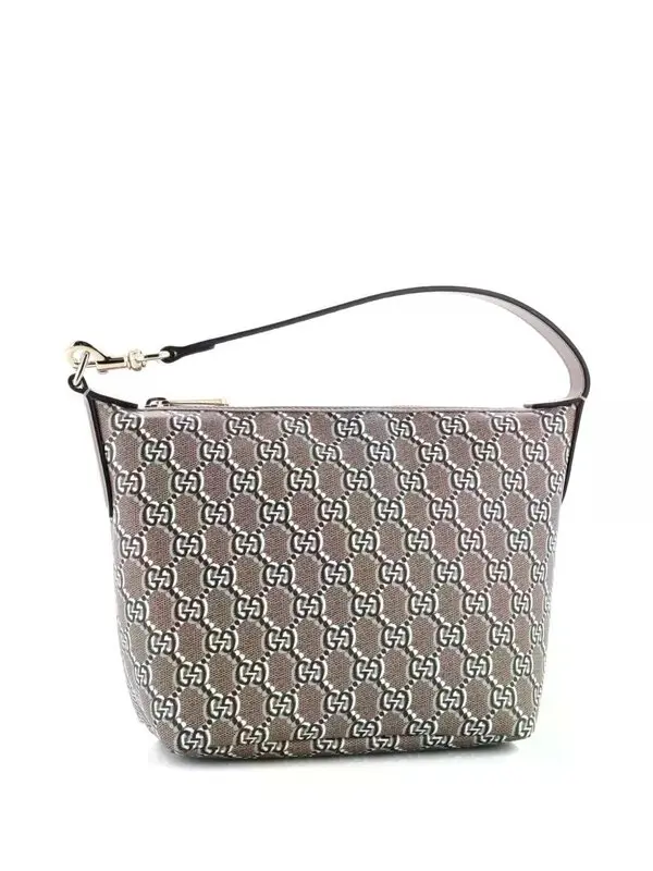 Gucci Ophidia Gg Shadow Coated Canvas Super Mini Hobo Bag - Brown