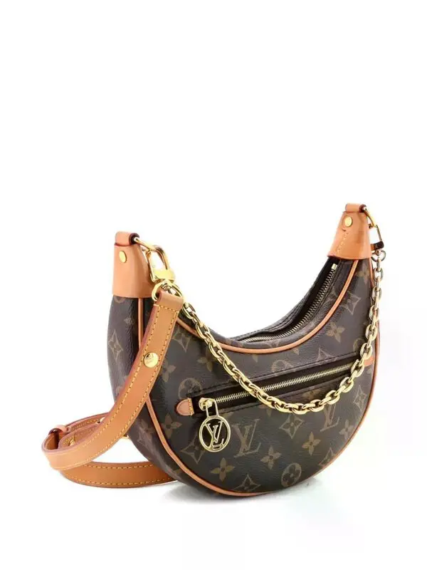 LOUIS VUITTON Loop Handbag Monogram Canvas Hobo Bag - Brown