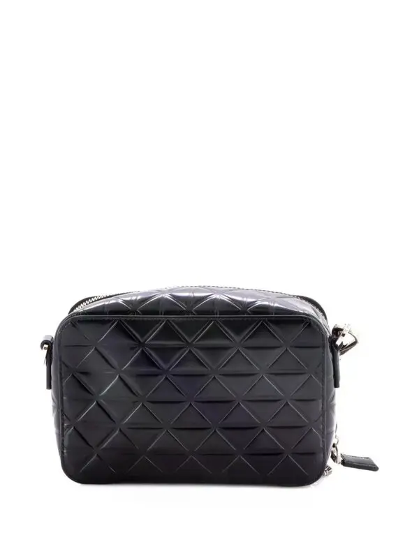 Prada Brique Embossed Leather Camera Crossbody Bag