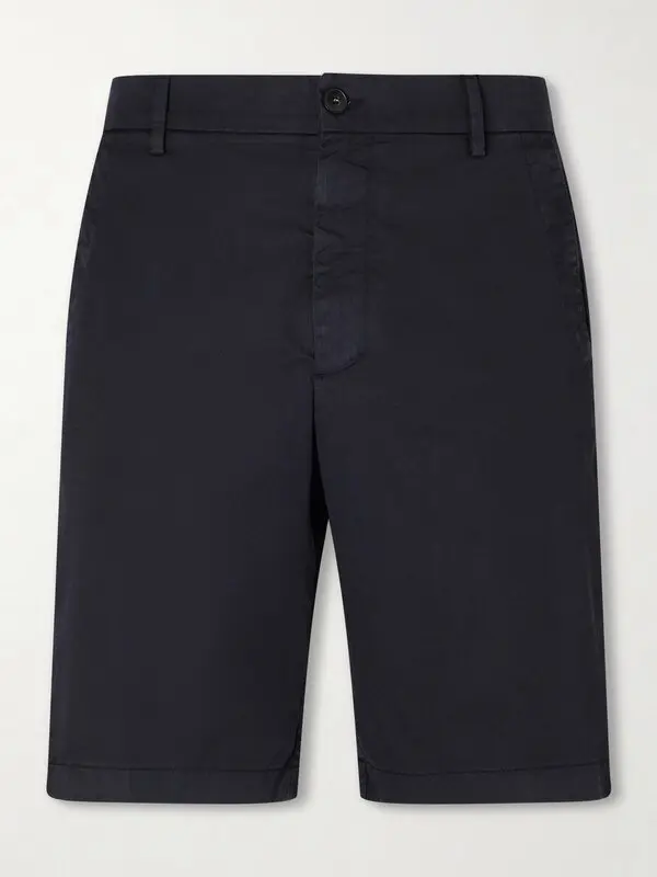 Canali Straight-leg Stretch Cotton-blend Shorts