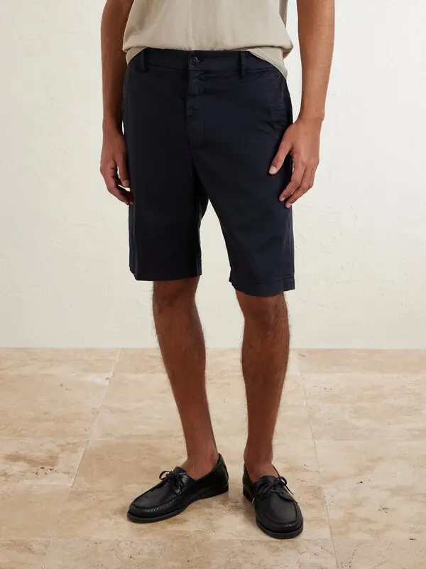 Canali Straight-leg Stretch Cotton-blend Shorts