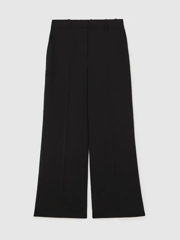REISS Margeaux Wide-leg Trousers - Black