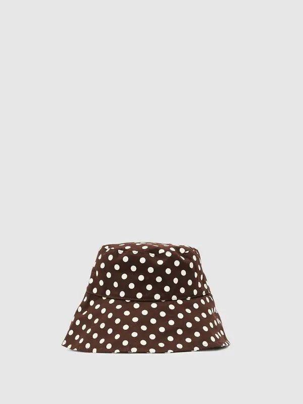 REISS Paloma Polka-dot Bucket Hat