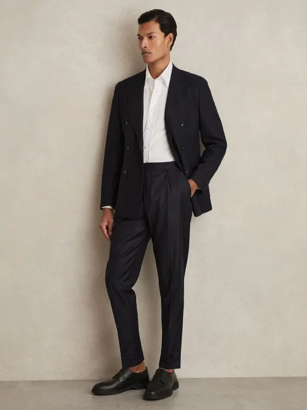 REISS Cantwell Stretch-cotton Tapered Trousers