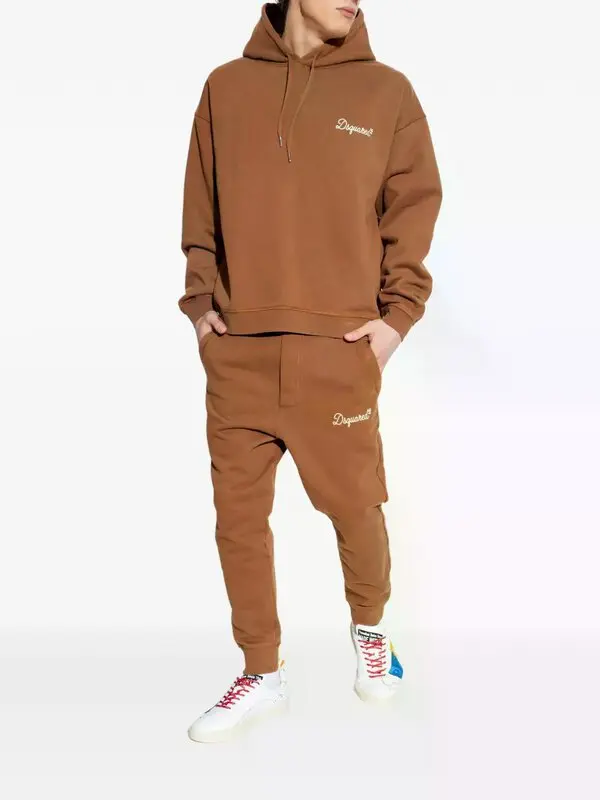 Dsquared2 Embroidered-logo Track Pants - Brown