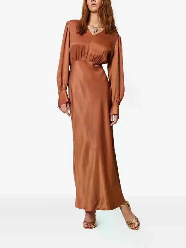 TWINSET Long Satin A-line Dress