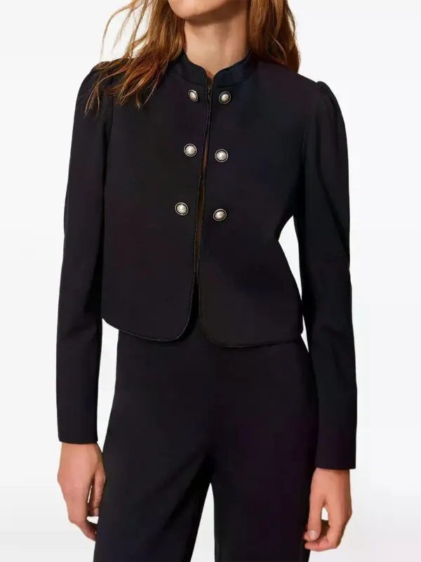 TWINSET Decorative-button Mandarin-collar Jacket