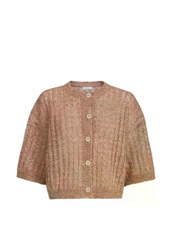 Brunello Cucinelli Cable-knit Openwork Cardigan