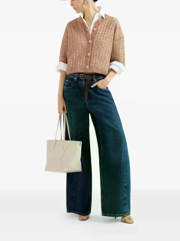 Brunello Cucinelli Cable-knit Openwork Cardigan