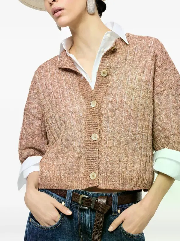 Brunello Cucinelli Cable-knit Openwork Cardigan
