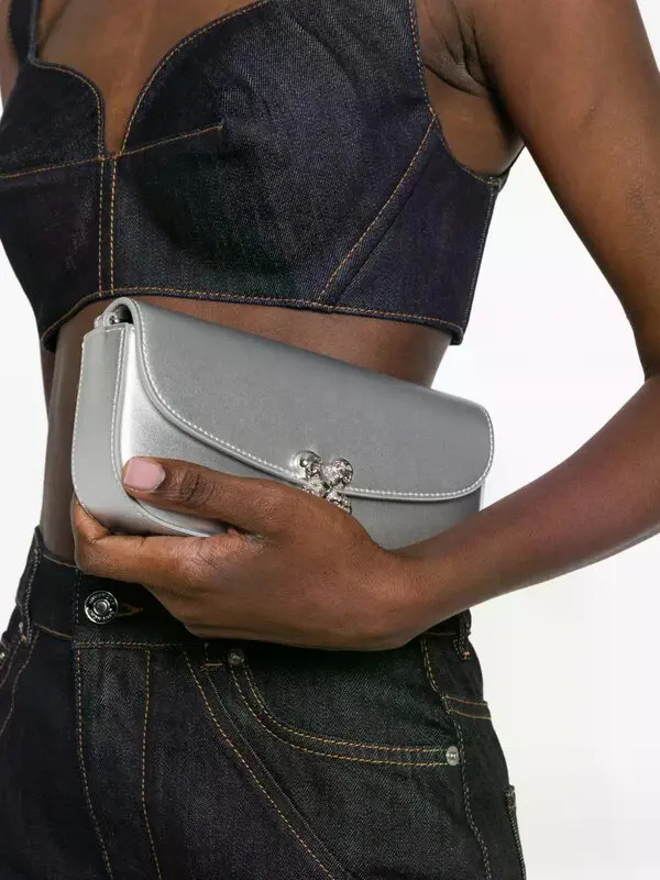 Alexander McQueen Small Skull Flower Shoulder Bag