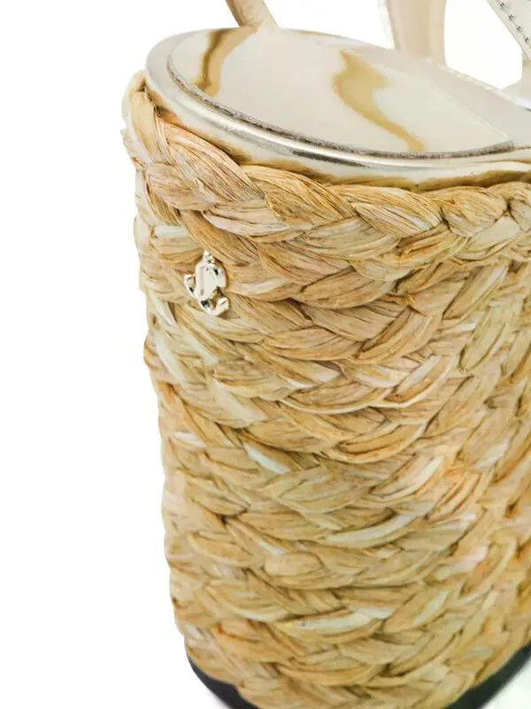 JIMMY CHOO Ayla Metallic-straps Heeled Espadrilles