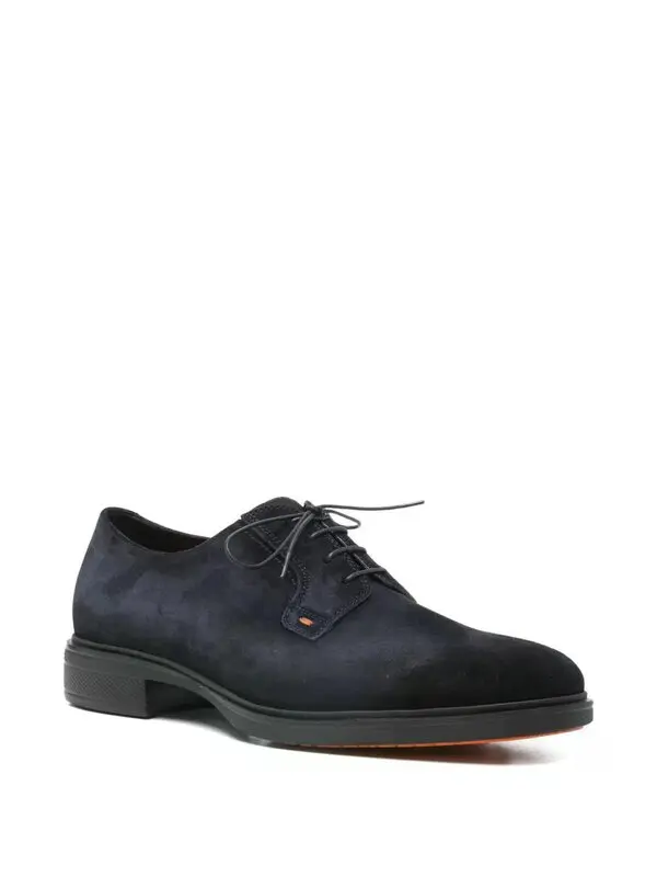 Santoni Elastic-panel Lace-up Oxford Shoes