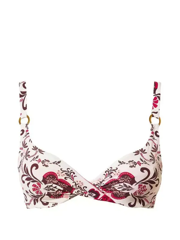 TWINSET Printed Underwired Bikini Top
