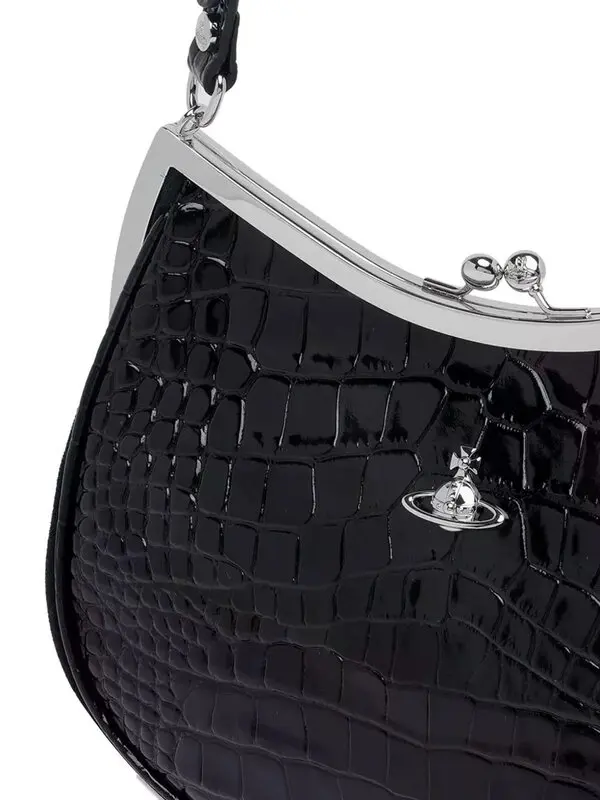 VIVIENNE WESTWOOD Orb-plaque Shoulder Bag - Black