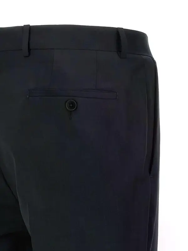 Zegna Pinstriped Button Suit - Blue