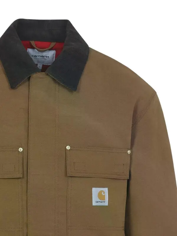 Carhartt Work In Progress Clapton Corduroy-collar Jacket - Brown