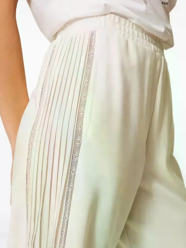 TWINSET Pleated Lace-side Trousers