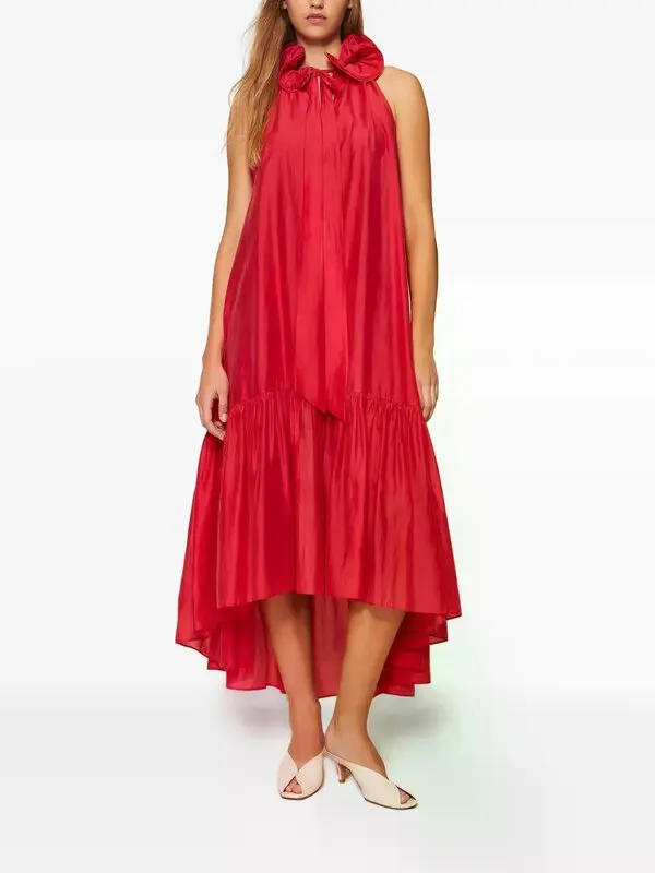 TWINSET Long Voile Dress With Ruffles